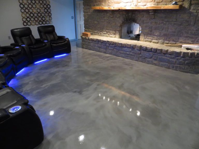 Metallic/Reflective Epoxy Flooring - Concrete Surface and Design